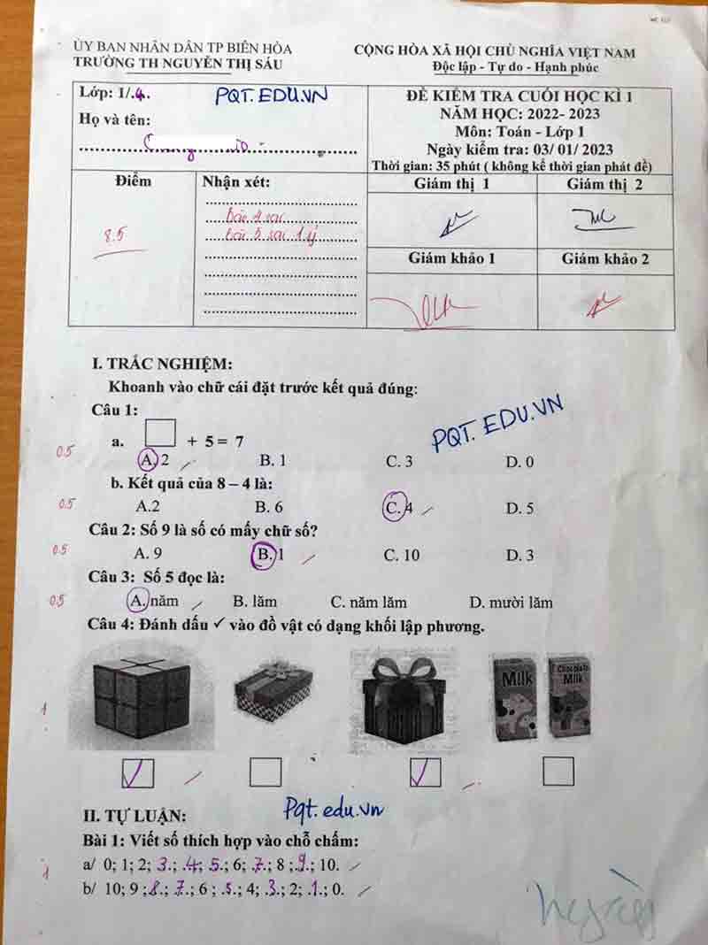 36 Đề thi toán lớp 1 học kỳ 1 Cánh Diều (chương trình mới)